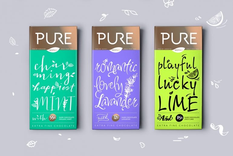 PURE - His & Hers Chocolate Packaging | Design & Paper