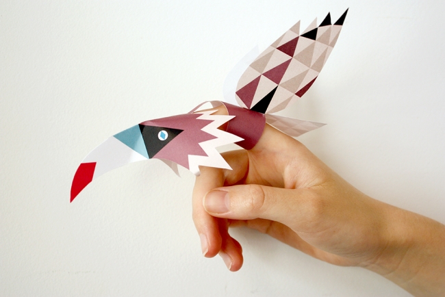 DIY Paper Bird Finger Puppets By Mr. Printable | Design & Paper
