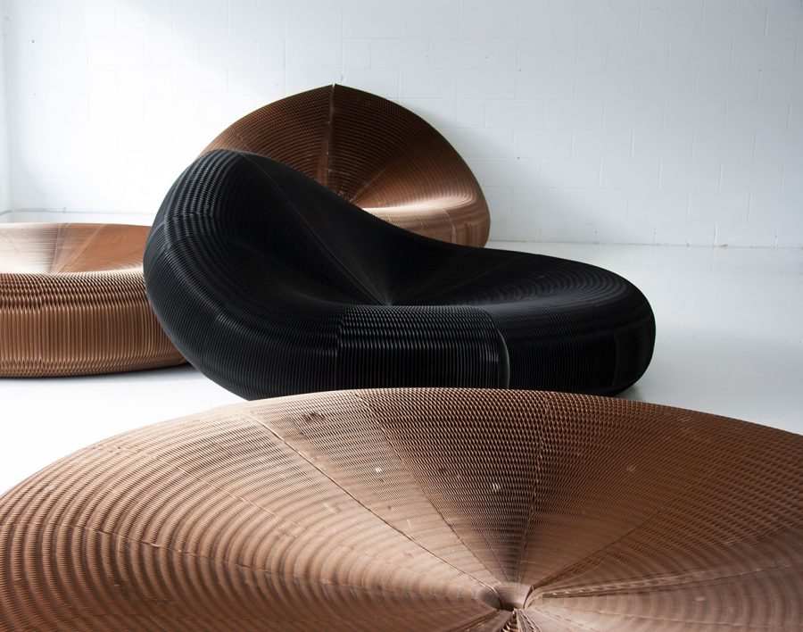 Elegantly Expandable Paper Furniture "Soft Collection" by Molo Studio