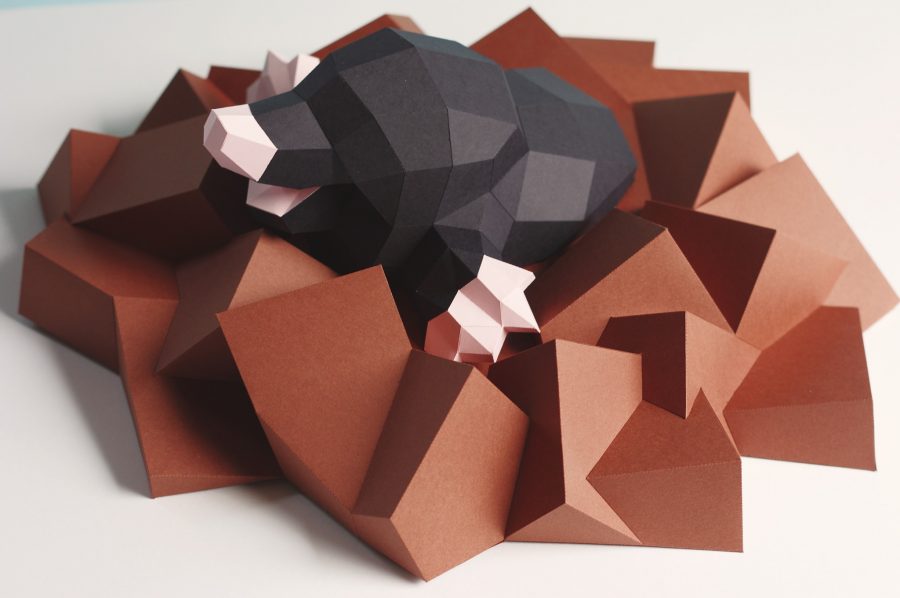 Geometric Paper Animal Sculptures and DIY Kits by Paperwolf