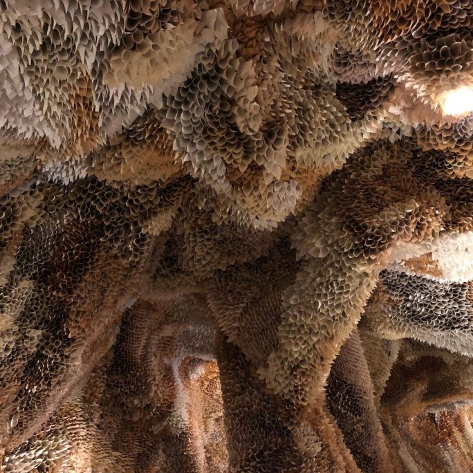 Samuelle Green's Immersive Cave-Like Paper Installations