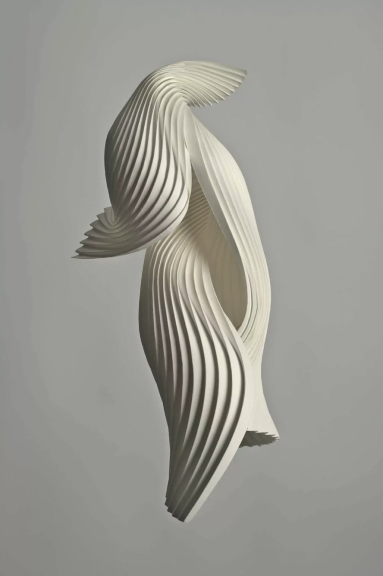 Richard Sweeney's Pleated Paper Sculptures Examine The Fluidity Of ...