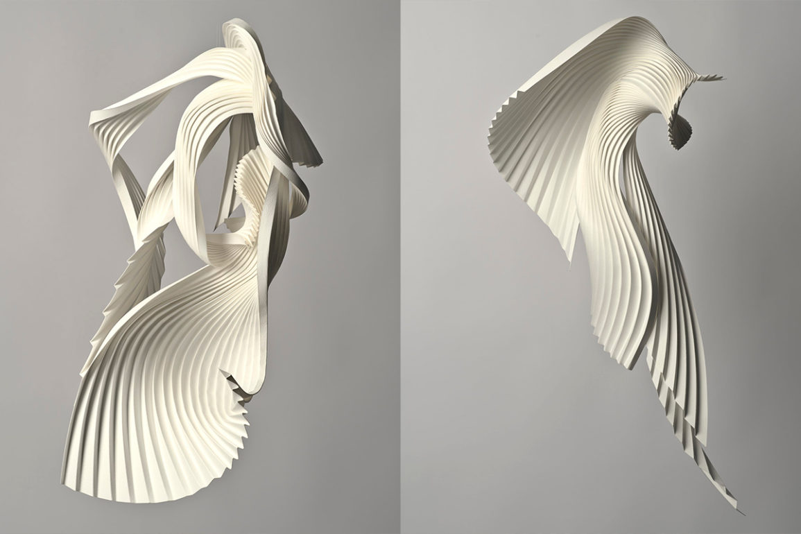 Richard Sweeney's Pleated Paper Sculptures Examine The Fluidity Of ...
