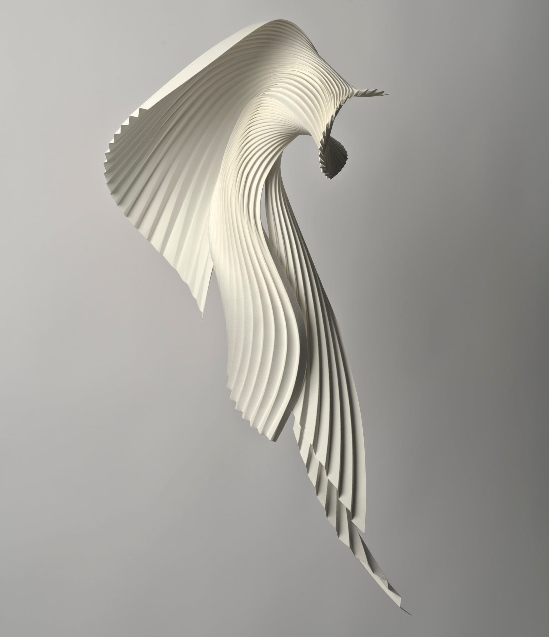 Richard Sweeney's Pleated Paper Sculptures Examine The Fluidity Of ...