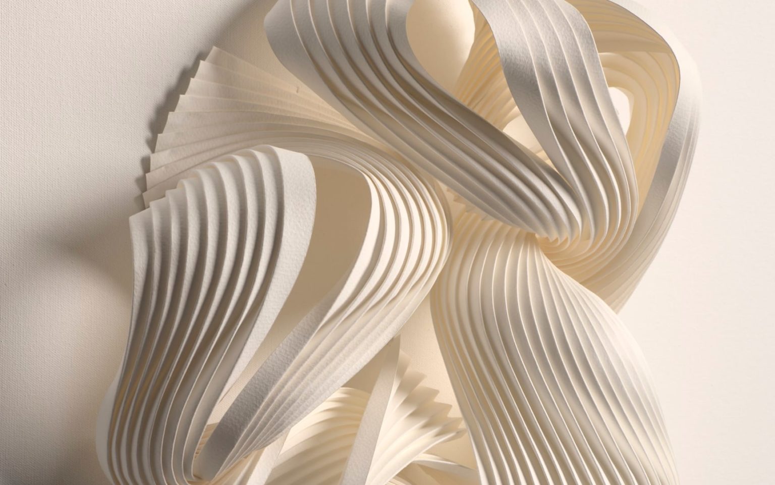 Richard Sweeney's Pleated Paper Sculptures Examine The Fluidity Of ...