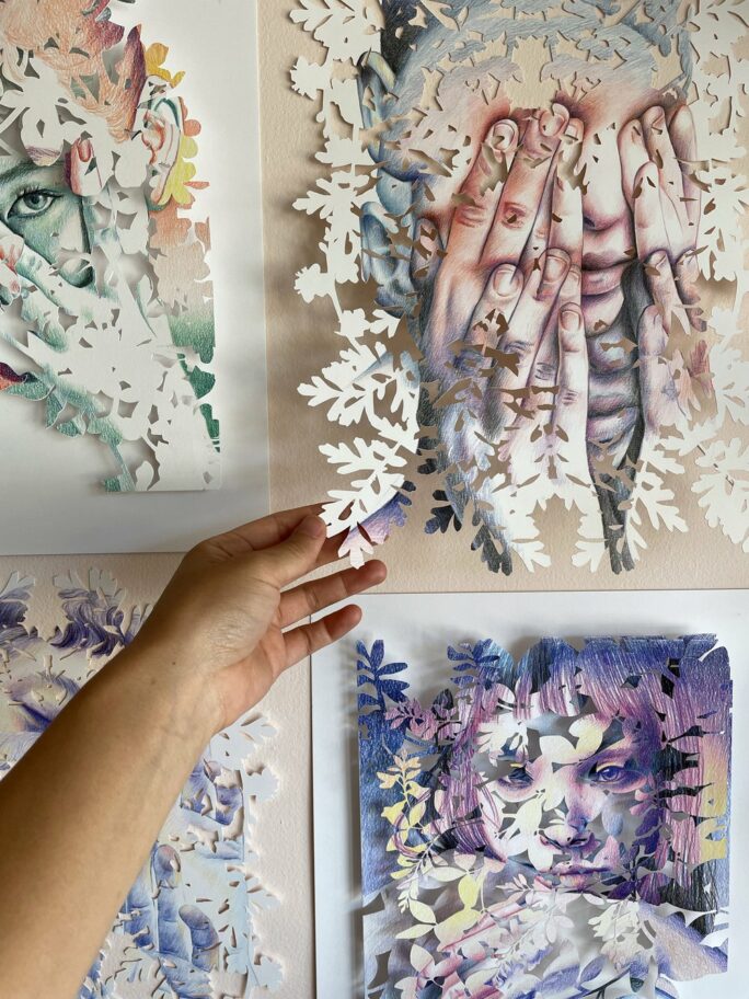 Christine Kim Paper Cut Collages Carve Away The Boundaries Between ...