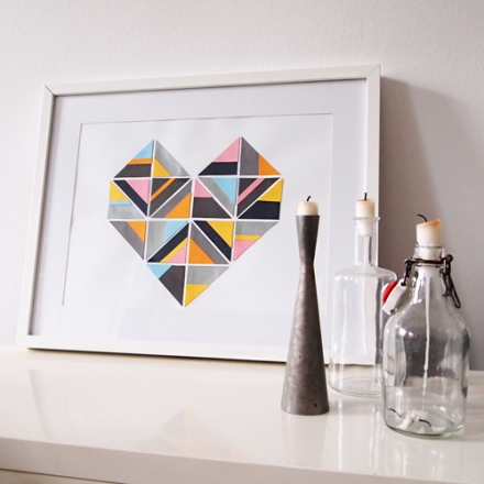 DIY Heart of Triangles | Design and Paper